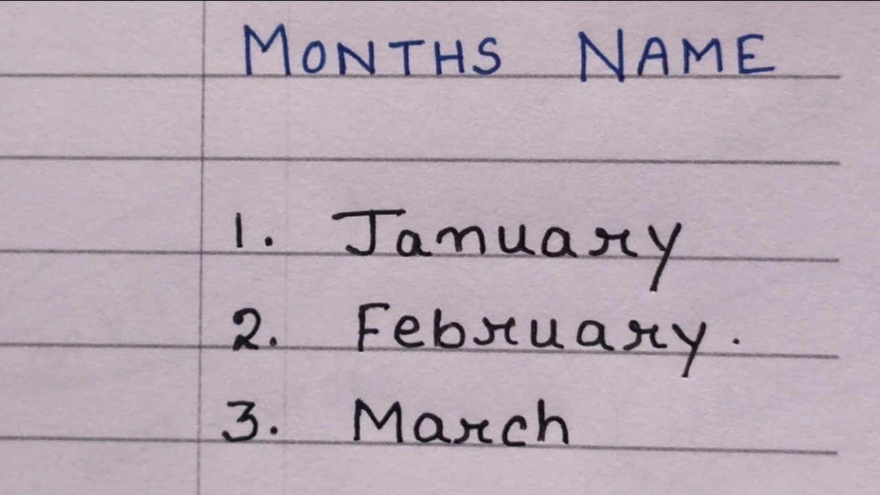 Name of the Months|| January to December months name learning - YouTube