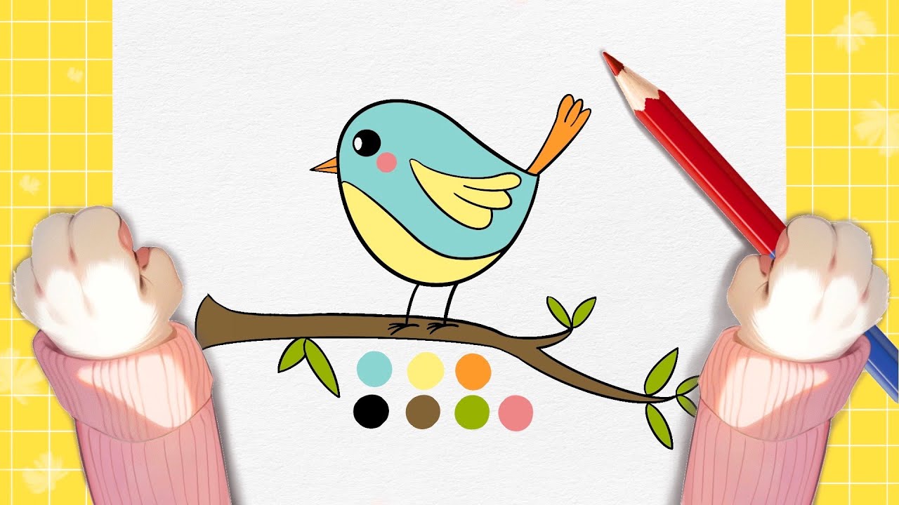 How to Draw Birds Easy | Cách vẽ con chim - YouTube