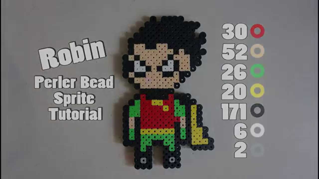 Robin perler bead sprite tutorial - YouTube