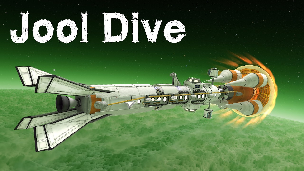 KSP: Flying through a GAS GIANT with a Space Station! - YouTube