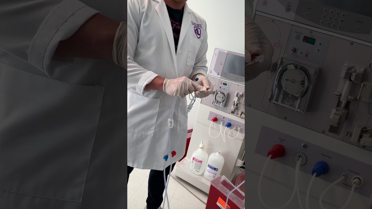 SETTING UP DIALYSIS MACHINE PART 4 - YouTube