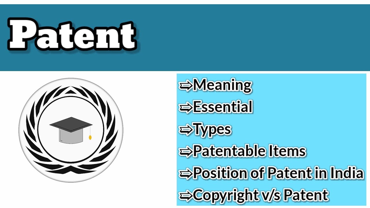 Patent |Indian patent act of 1970| Cyber law, patent law Full lecture ...