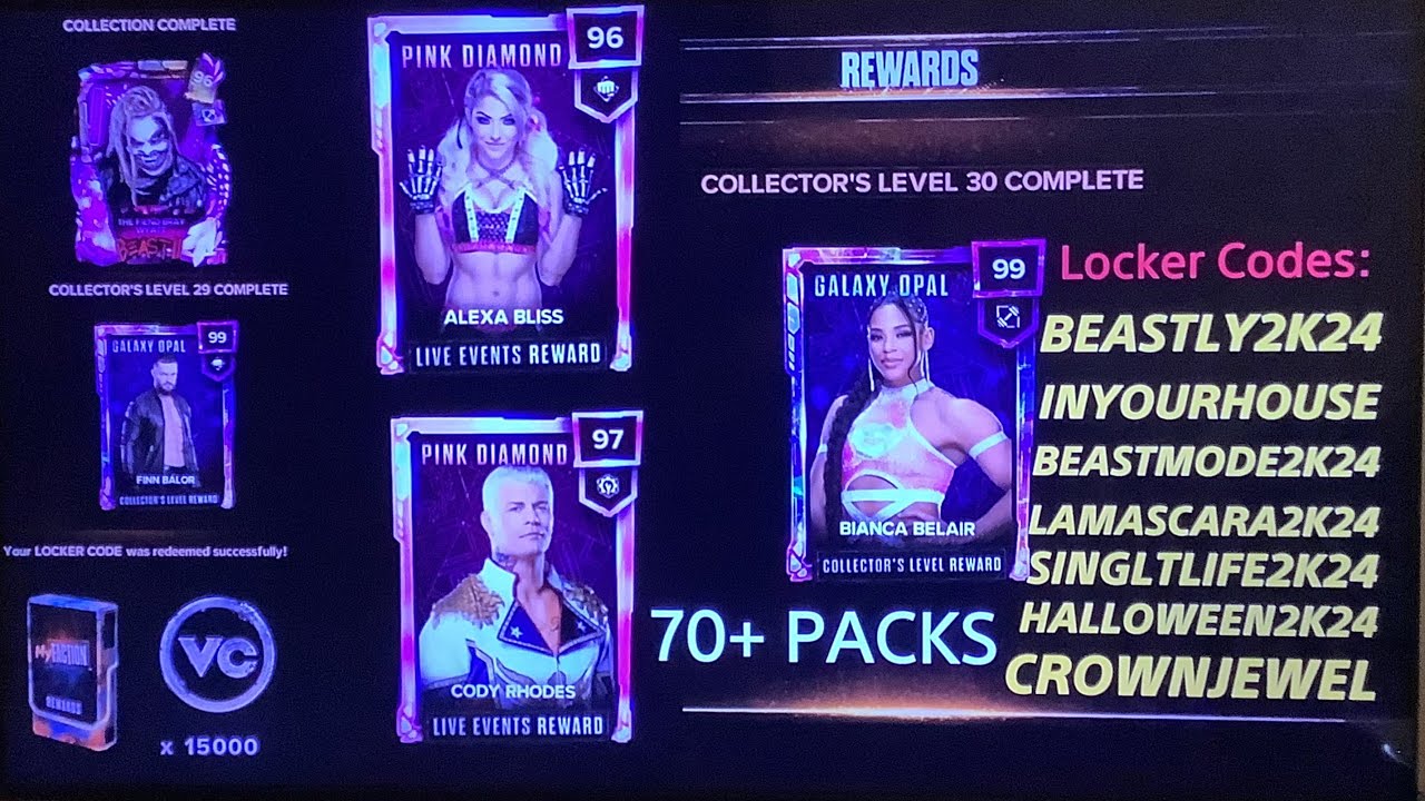 WWE2K24 - 7 LOCKER CODES & 70+ PACKS | MyFaction - YouTube