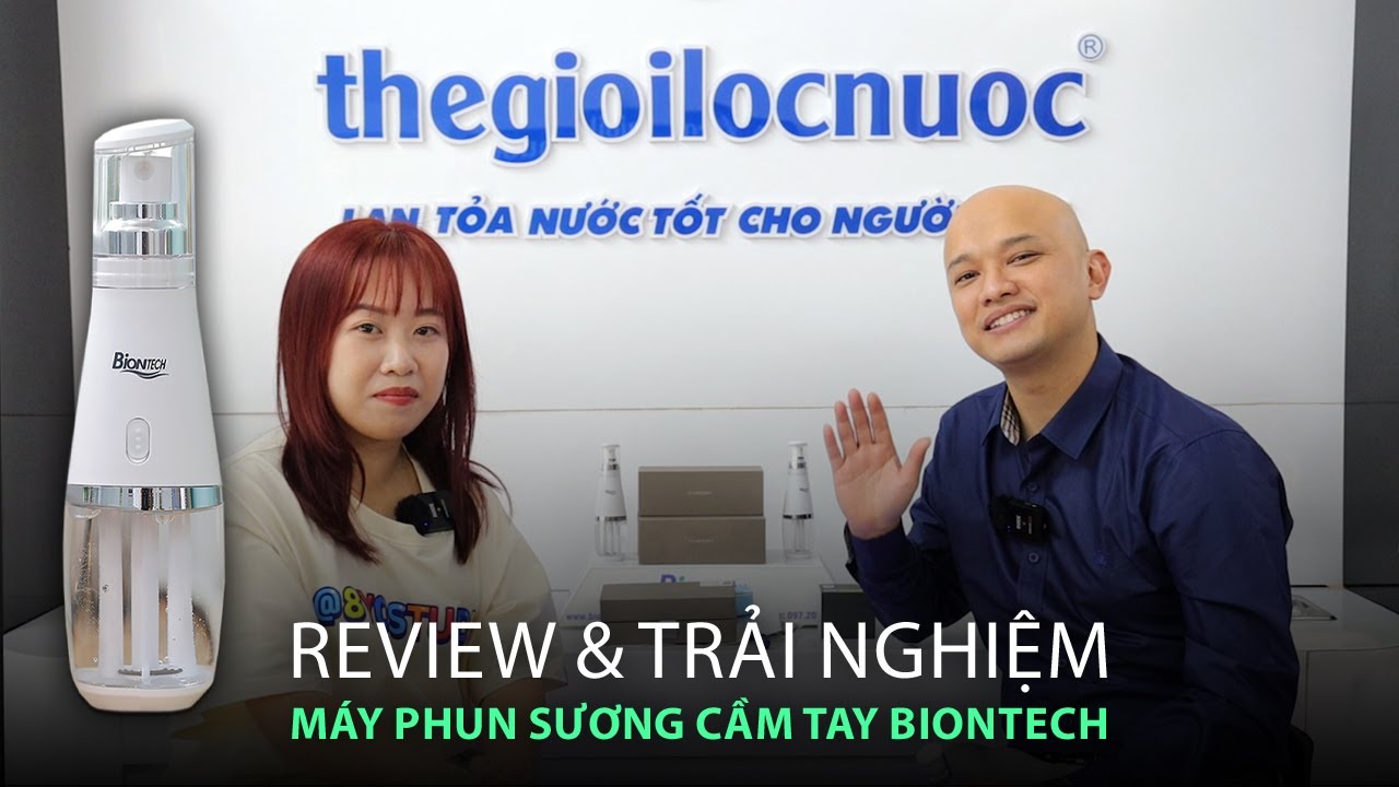 Review & Trải nghiệm máy phun sương cầm tay Biontech - YouTube