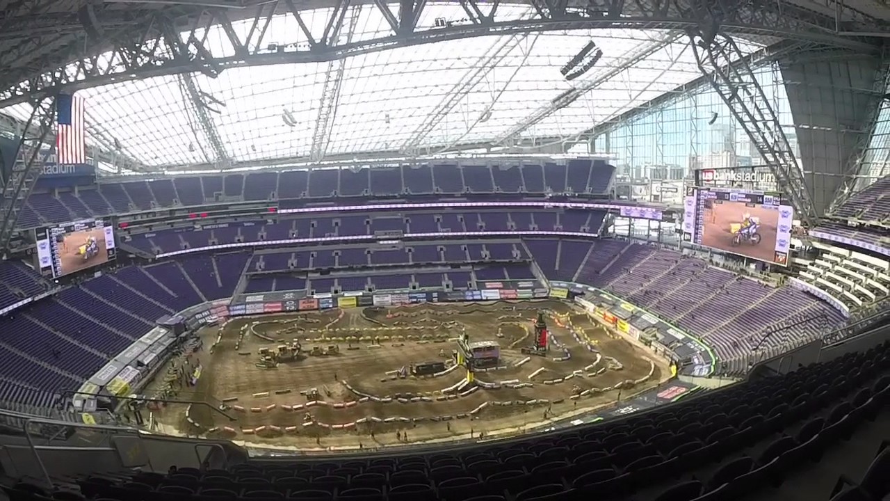 2017 Minneapolis Supercross / Exploring US Bank Stadium - YouTube