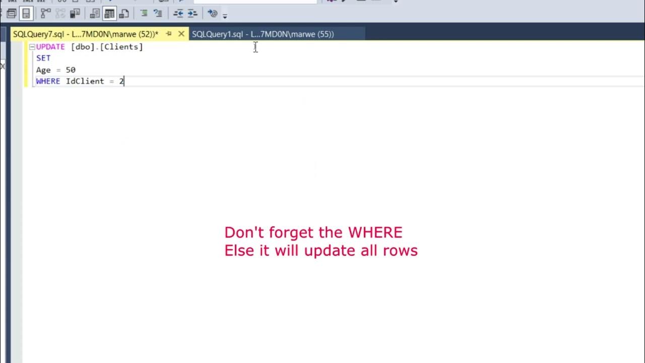 Update T SQL - YouTube