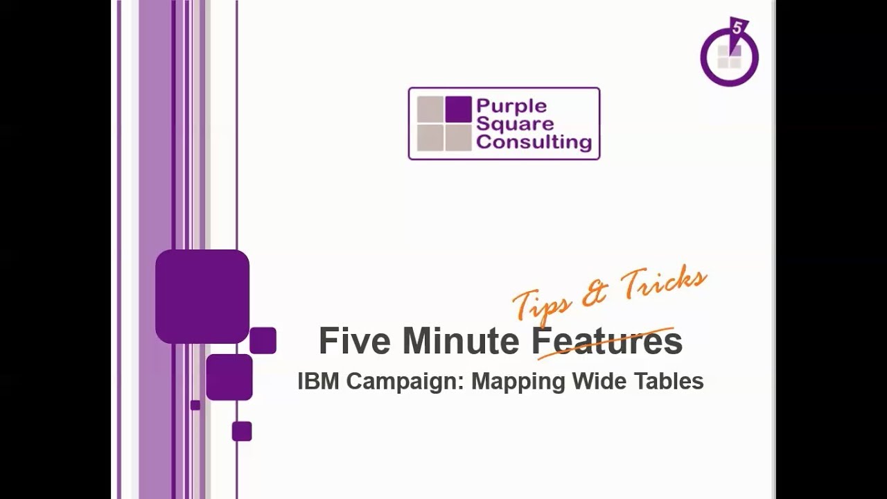 Table Mapping Tips and Tricks - IBM Unica Campaign Tutorial - YouTube