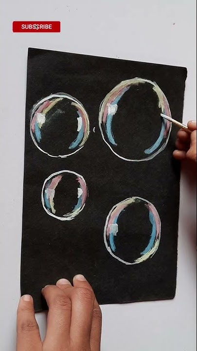 How to make 3d art | 3D bubble art| 3D drawing with watercolor ...