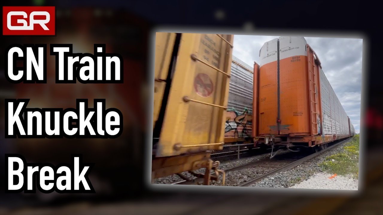 CN TRAIN BREAKS A KNUCKLE AND SEPARATES RIGHT IN FRONT OF ME! - YouTube