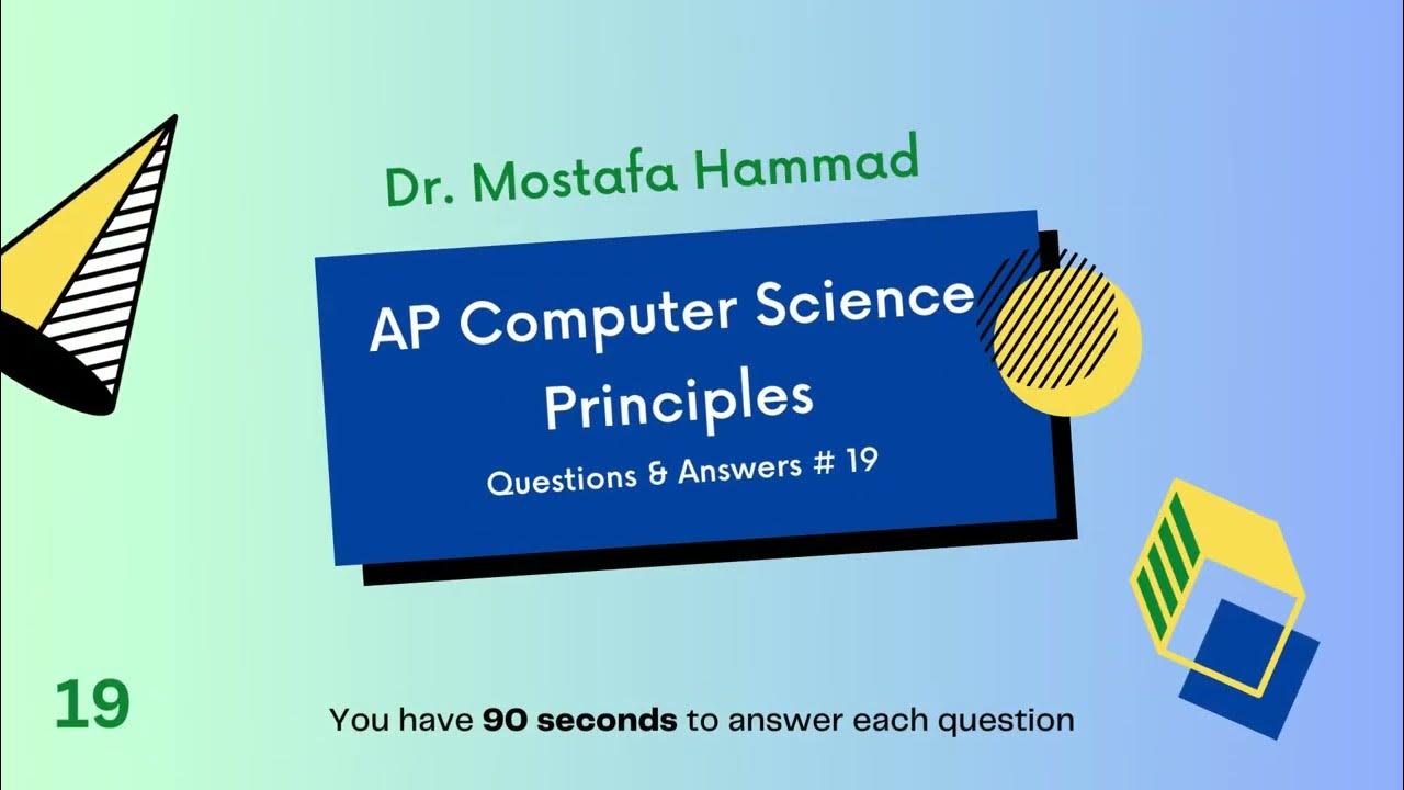 Questions and Answers - 19 || APCSP Course - YouTube