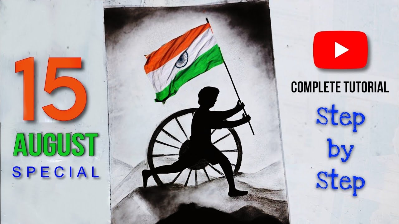 15 August Drawing || Independence Day Special Painting || 15 August ...