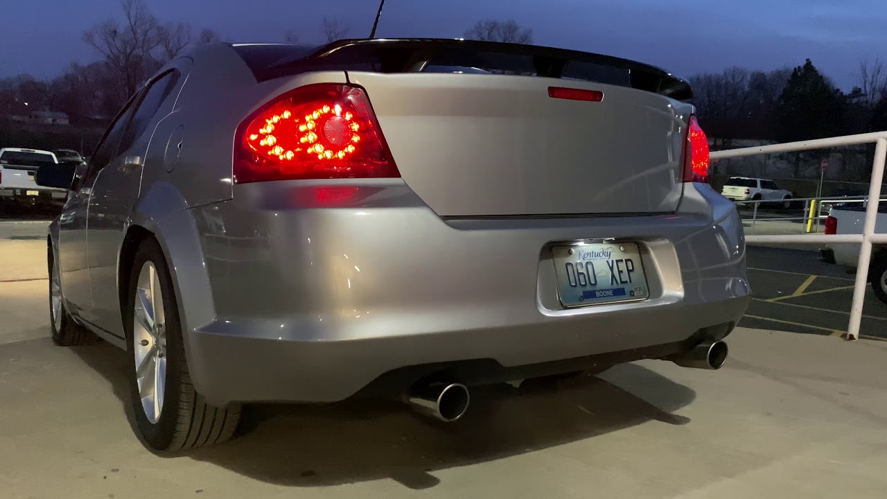 13 Dodge Avenger Performance cat back idle. - YouTube