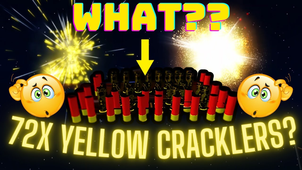 Custom mortar firework #3 (72x yellow cracklers) 😲 in (fireworks ...