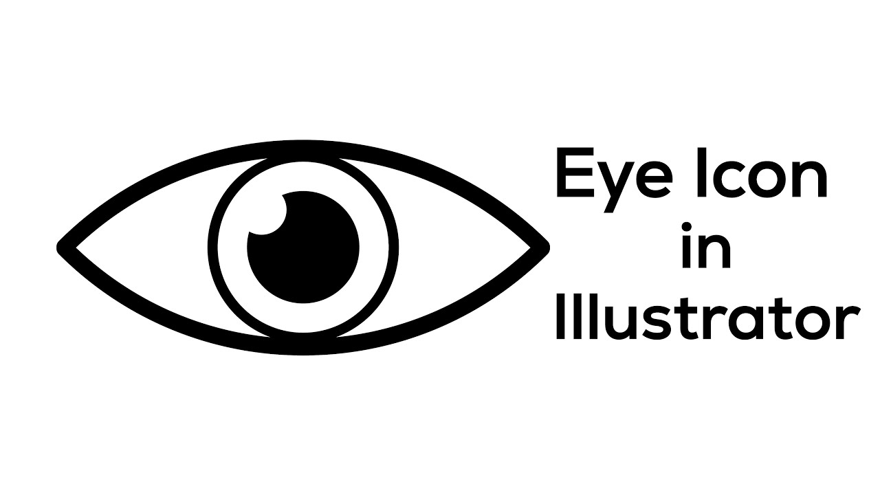 Learn how to draw an Eye Icon in adobe illustrator || Farhan Graphics ...