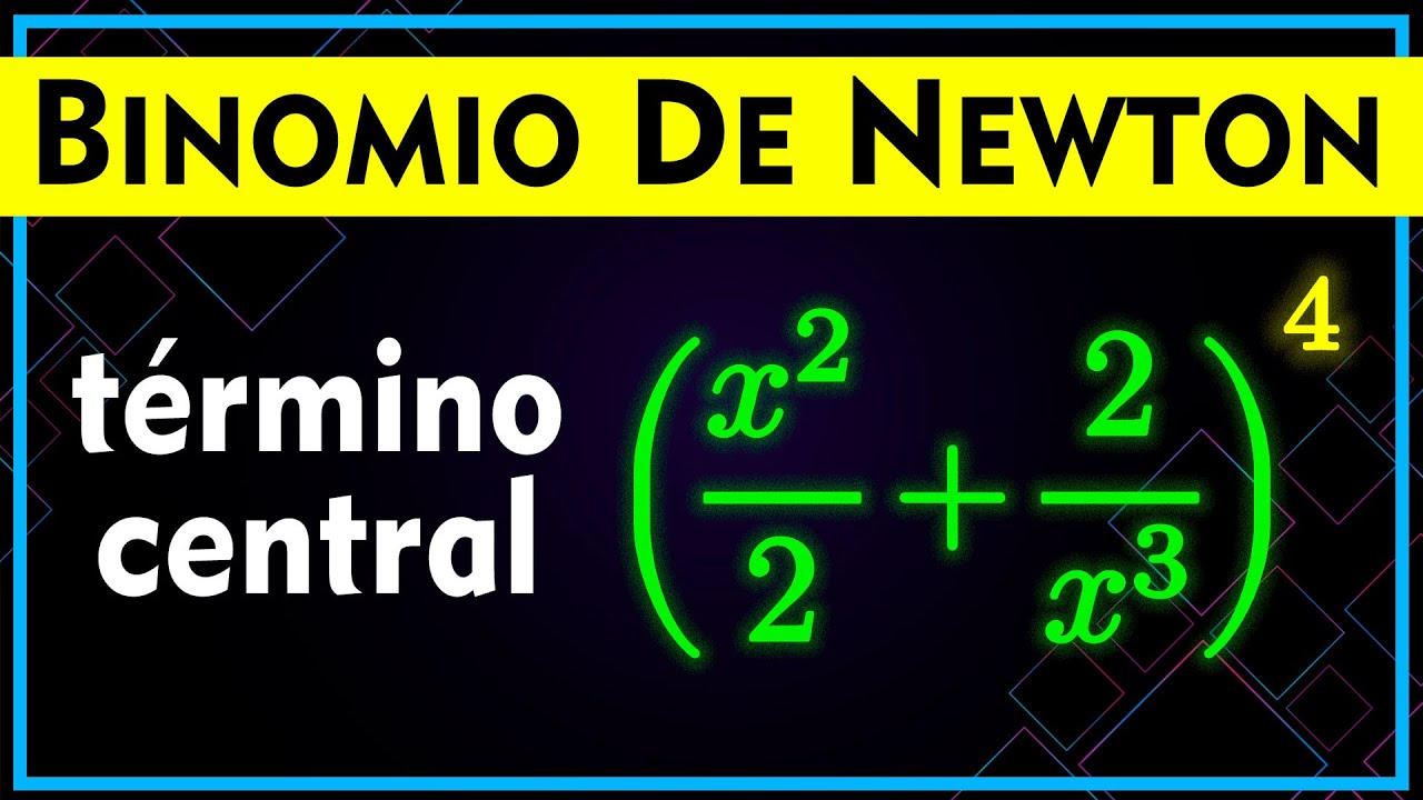 🍎 Binomio de Newton Cálculo del Término Central - YouTube