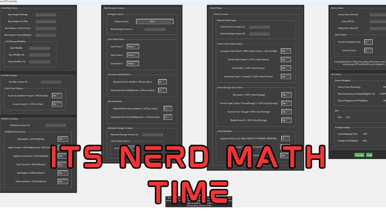 I Made a Warframe Calculator | Warframe - YouTube