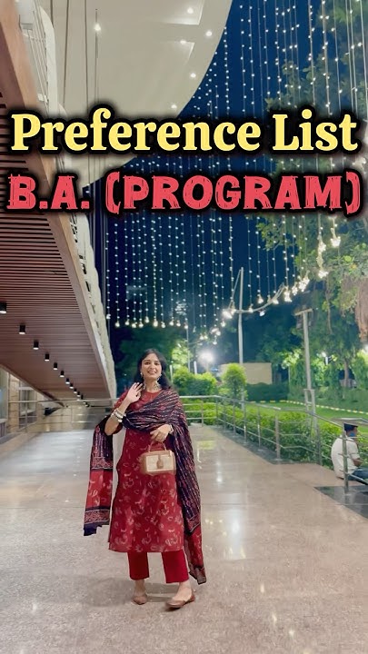 B.A. (Program) Preference list? 🤯 This is MY personal order — tweak yours 😉🔥 - YouTube