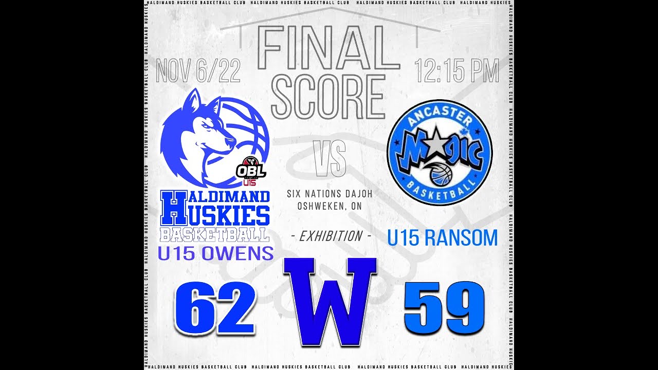 U15 Owens vs Ancaster Magic U15 Ransom Nov 6 2022 - YouTube