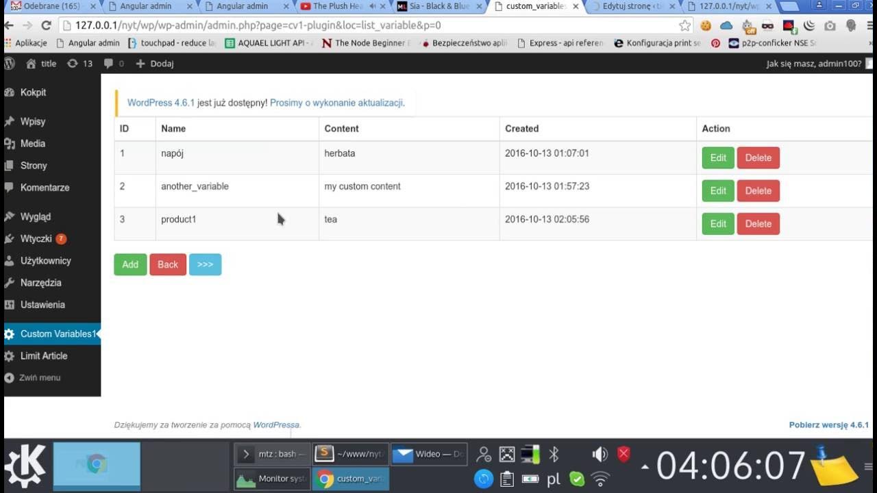 Custom Variables - Wordpress plugin - YouTube