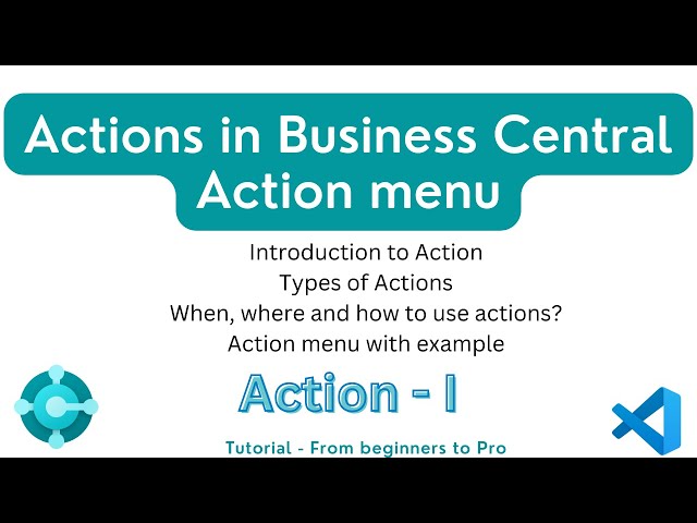 Action in Business Central | Page actions in business central | action ...