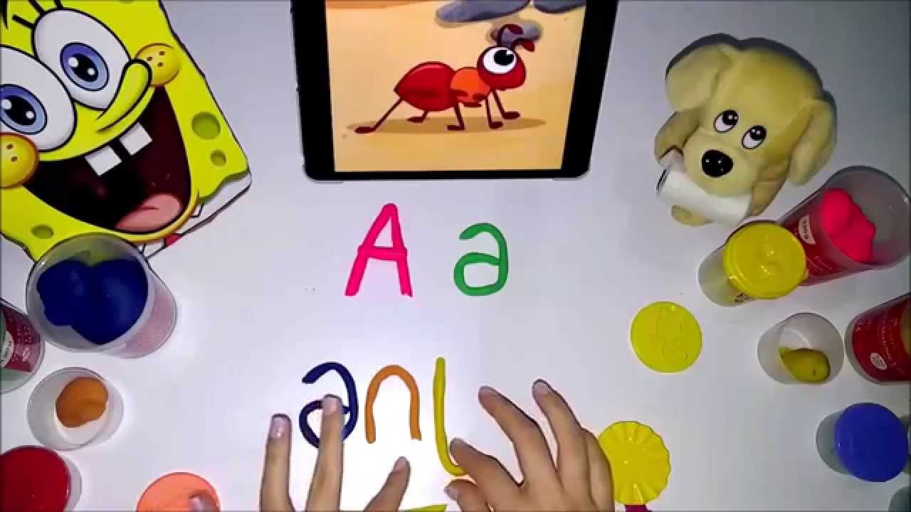 Writing Ant With Play Doh "Learn Animals" - YouTube