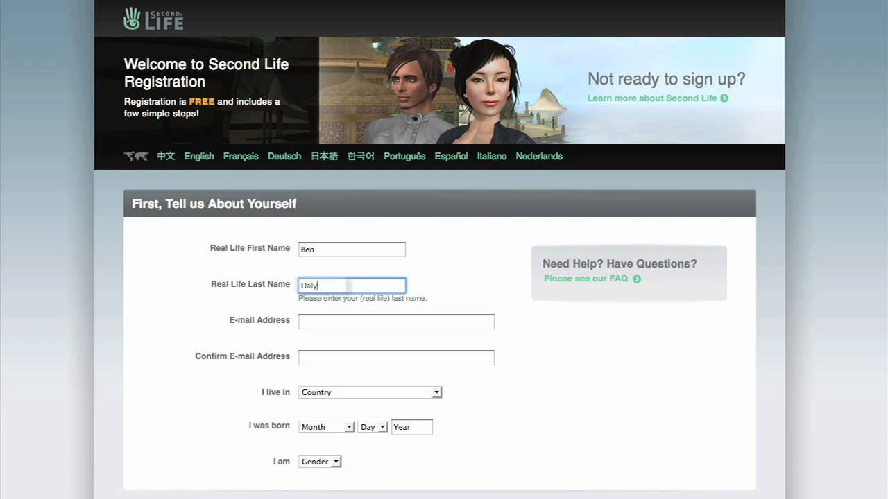 Part 1: Choose an Avatar & Login to Second Life® Help Island (MHI214 at ...