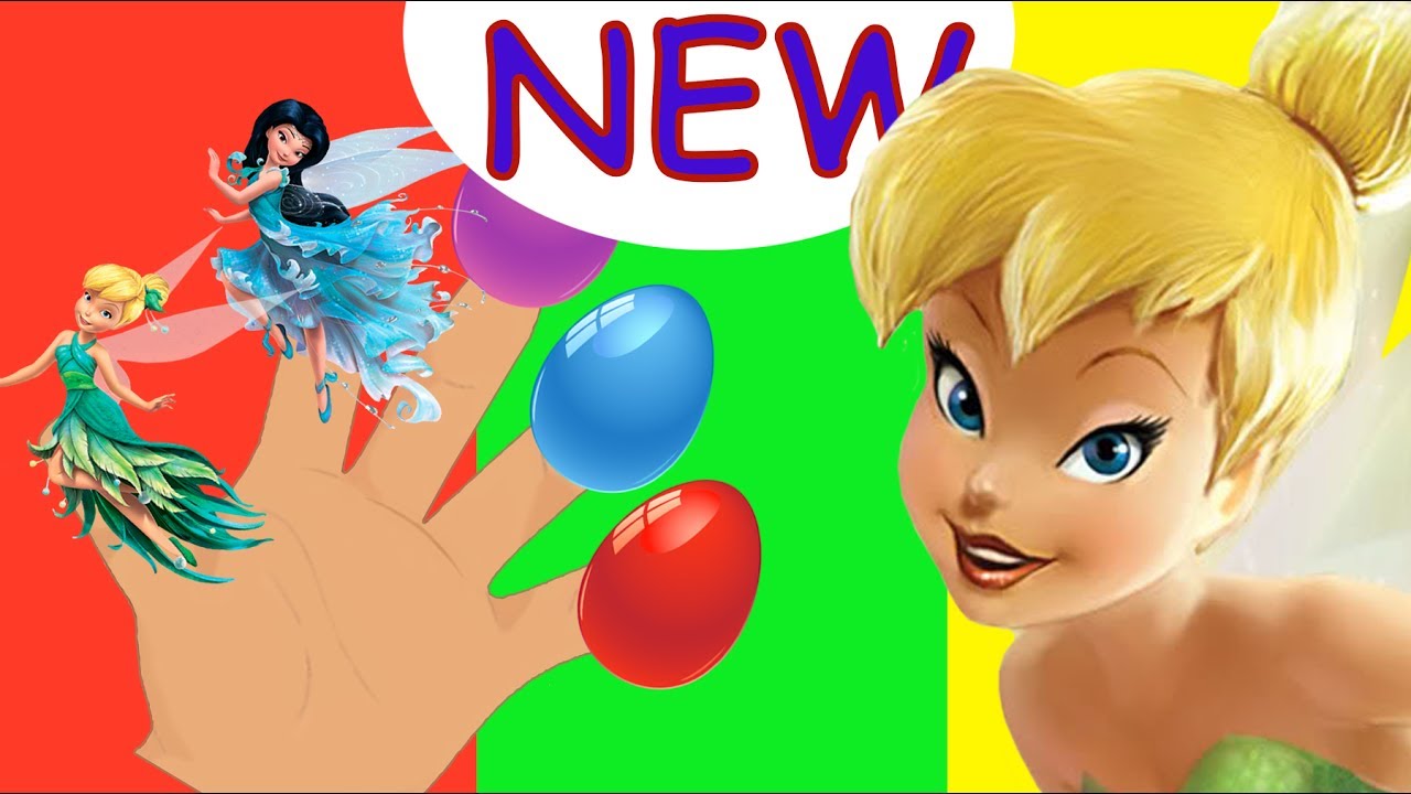 Finger Family NEW Surprise Eggs Learn Colors with Tinkerbell Fairies ...