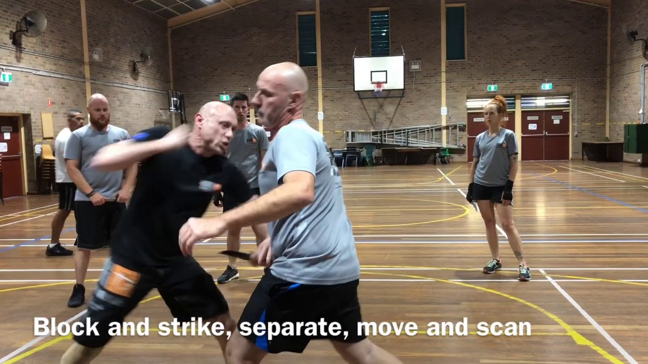 Basic defence against an underhand knife attack | Krav Maga - YouTube
