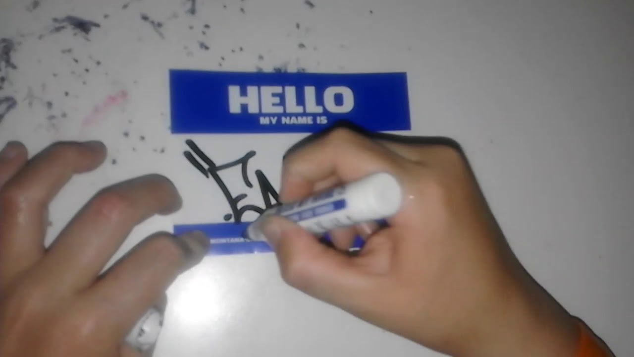 Grafitti hello my name is stickers - YouTube