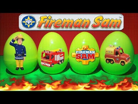 Fireman Sam / Feuerwehrmann Sam - Surprise Eggs Opening Jupiter and ...