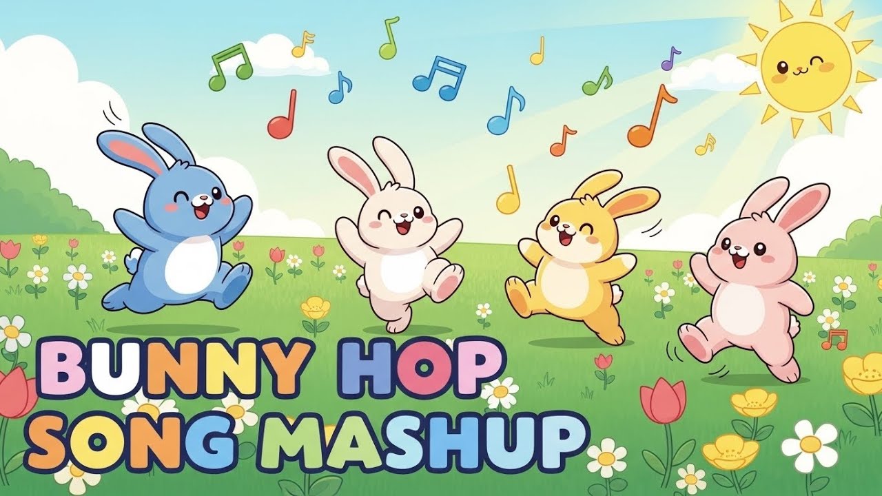 Bunny Hop Song Mashup | Fun Kids Dance & Sing-Along | Preschool Music ...