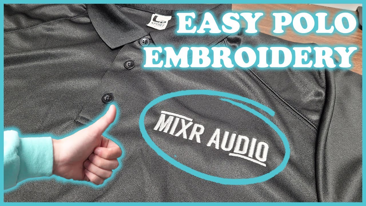 [Quick Demo] Embroidery on 100% polyester polos made EASY! - YouTube