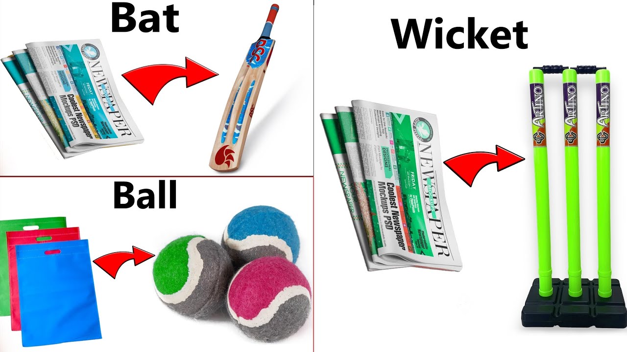 100% working | cricket ball, bat, wicket making video | how to make ...