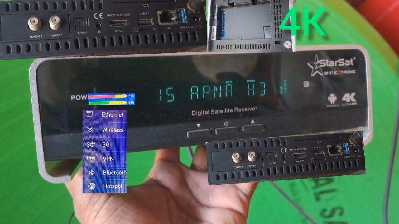 Starsat Dual Tuner Android 9.0 4KSatellite Reciver | Starsat SR-X7 ...