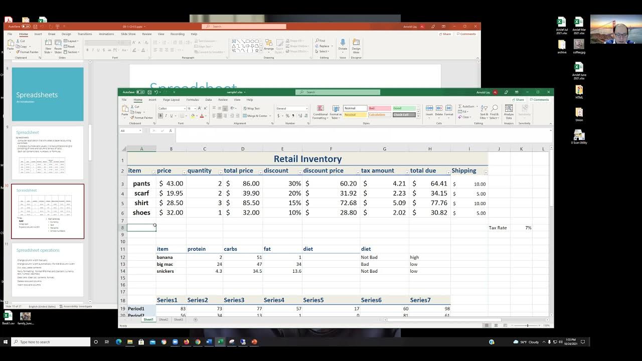 Rutgers Fall 2021 CS170 Excel intro - YouTube