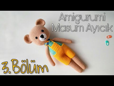 (Amigurumi) Masum Ayıcık Kulak, Burun Örme ve Birleştirme - Teddy Bear 3/4