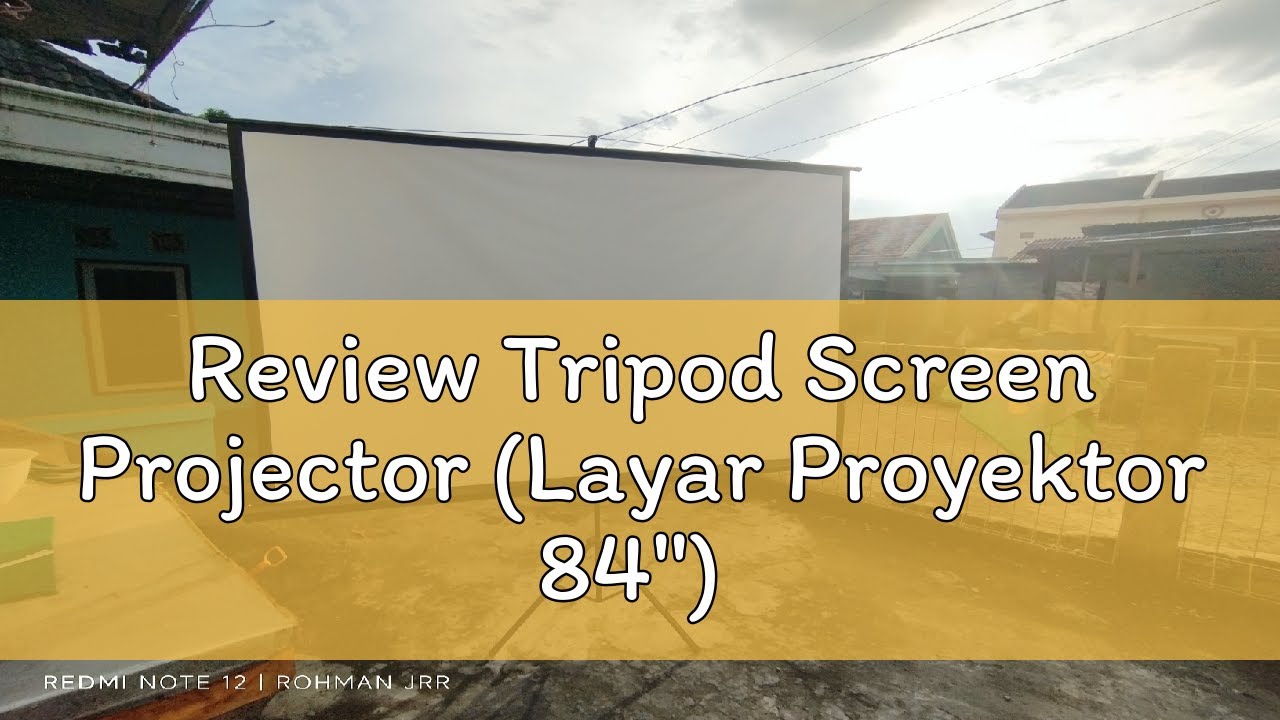 Review Tripod Screen Projector (Layar Proyektor 84") - YouTube