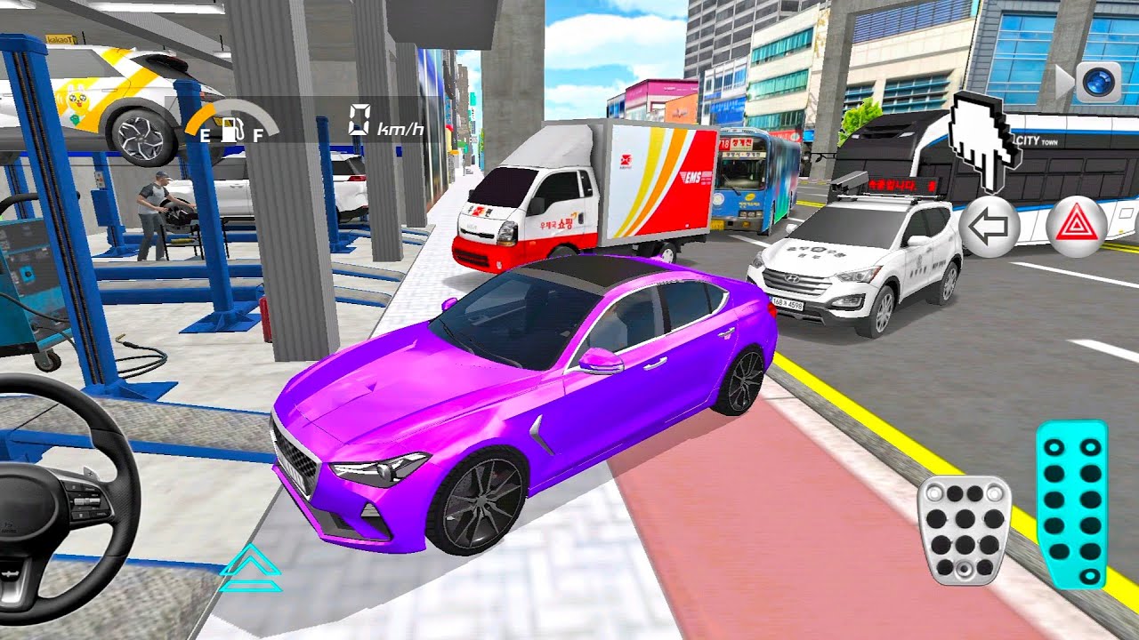 New Purple Car Lot In Service Centre - 3d Driving Class game play ...