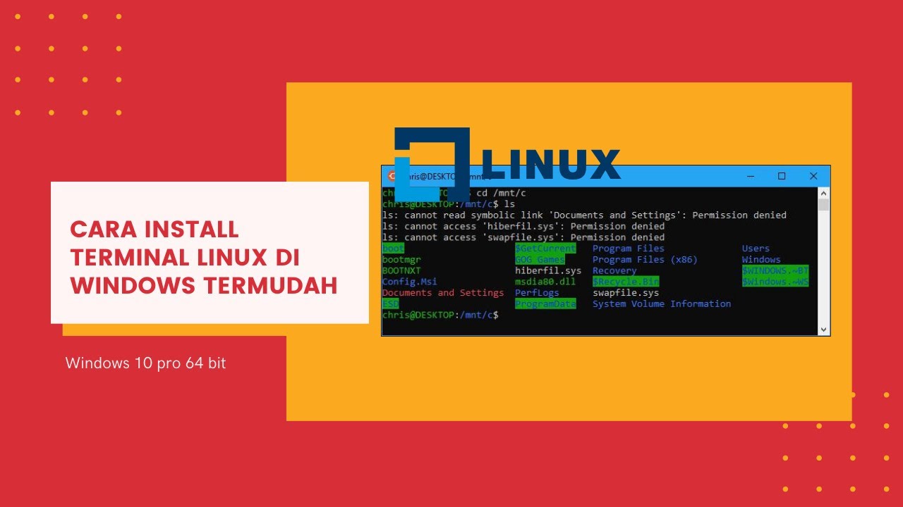 cara install terminal linux di windows mudah 100% work || HOW TO ...