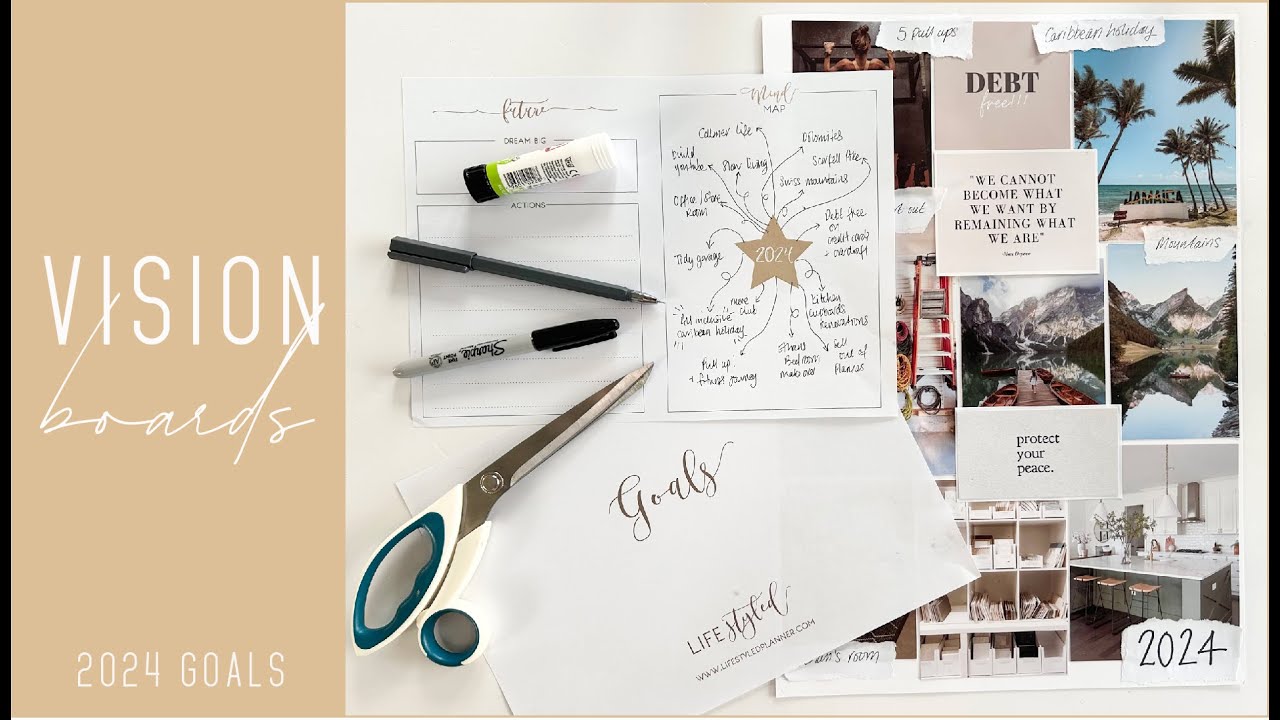 Vision board tutorial | Get your goals ! - YouTube