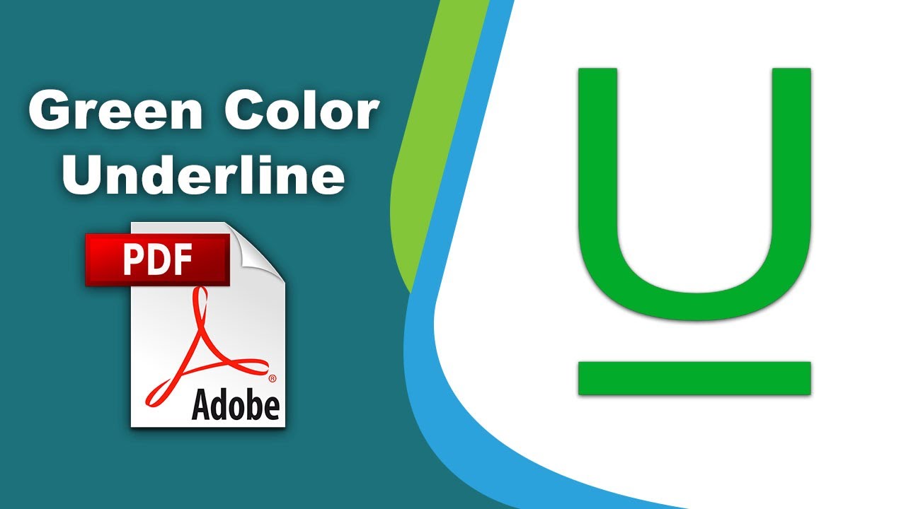 How to add a green color underline in a pdf file (Edit PDF) using Adobe ...