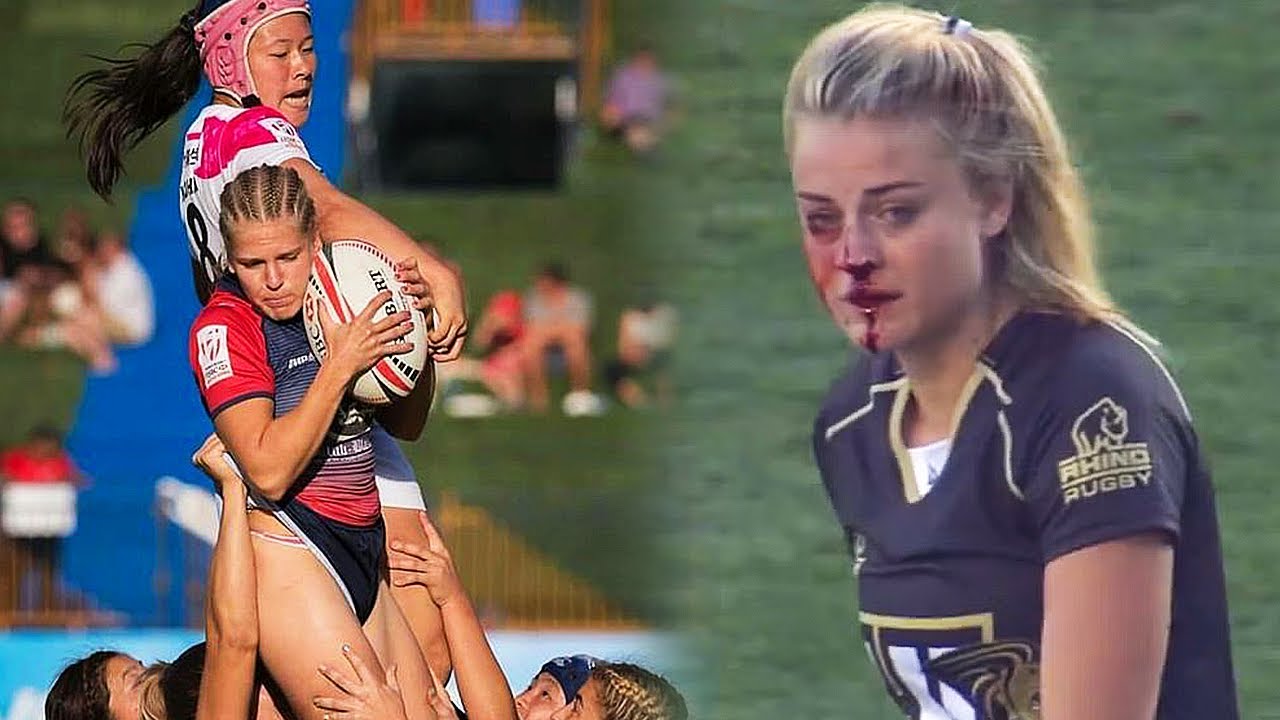 THE VICIOUS SIDE OF WOMENS RUGBY - Big Hits, Tackles and Tries - YouTube