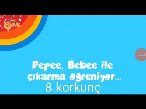 15 farklı ses efekti dış ses (pepee bebee ile çıkartma öğreniyor)