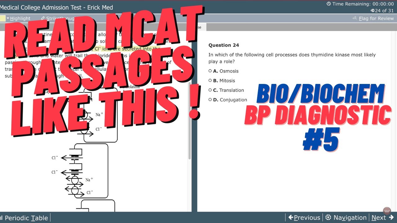 MCAT BIOLOGY Passage WALKTHROUGH | IMPROVE YOUR SCORE BY 6 POINTS FAST ...