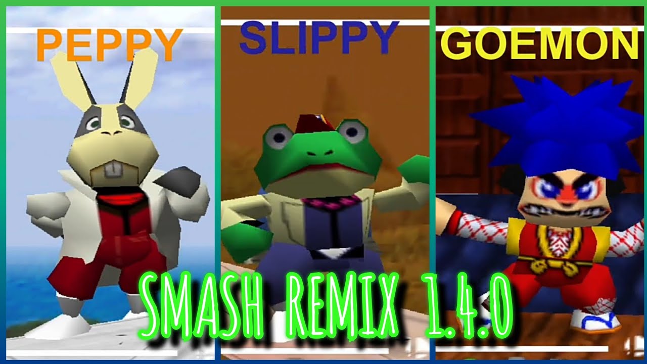 SMASH REMIX 1.4.0 NEW CHARACTERS PEPPY SLIPPY GOEMON - YouTube