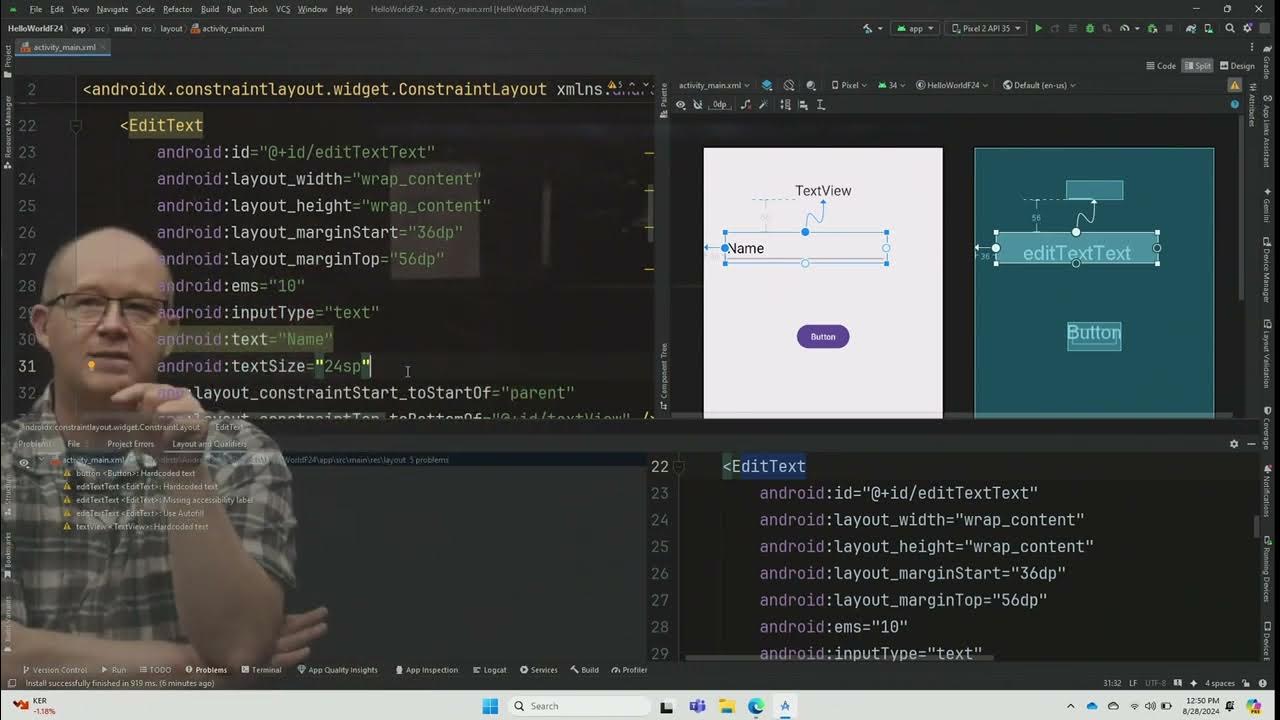 Hello World Part 2 Fixing our last error and default view behaviors - YouTube