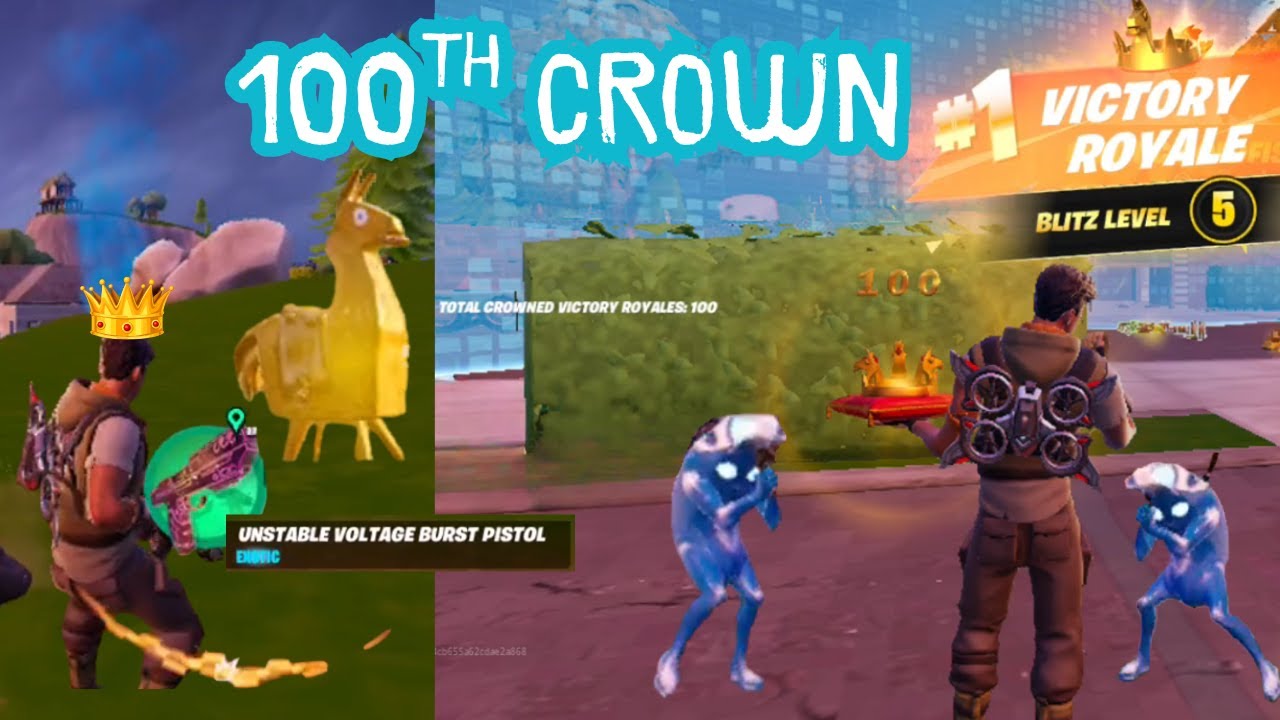 100th Crown 👑 Unlocked! ️ Defeated Frozen Peely & Won with Mythic Burst ...
