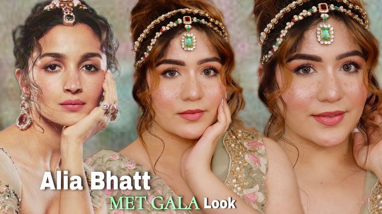 Recreating Alia Bhatt Met Gala 2024 Look || Makeup Tutorial - YouTube
