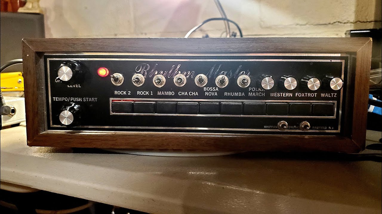 Mountainking modded Whippany Rhythm Master analog drum machine - YouTube