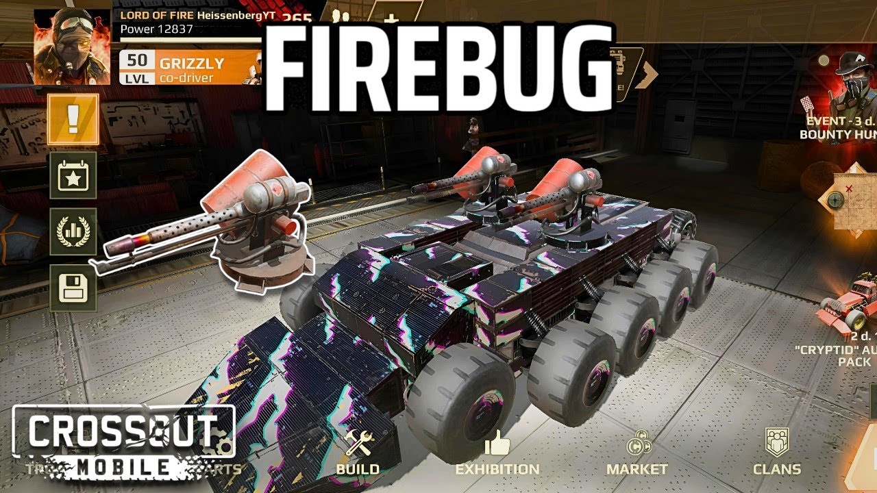 Relic Firebug • Flamethrower • Crossout Mobile - YouTube